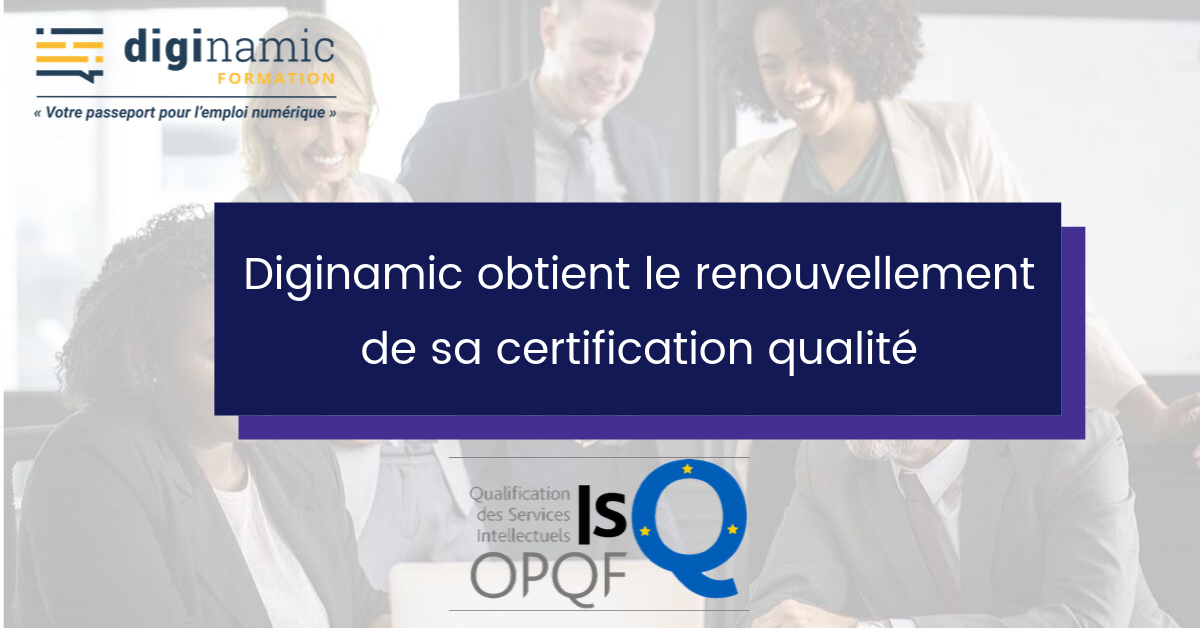 Certificat de qualification professionnelle des organismes de formation - Diginamic Formation